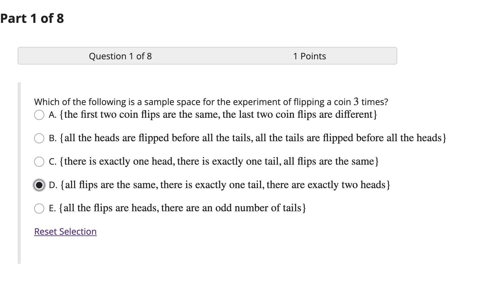 Solved Which of the following is a sample space for | Chegg.com