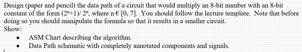 Design (paper and pencil) the data path of a circuit | Chegg.com