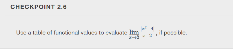 Solved Use a table of functional values to evaluate | Chegg.com