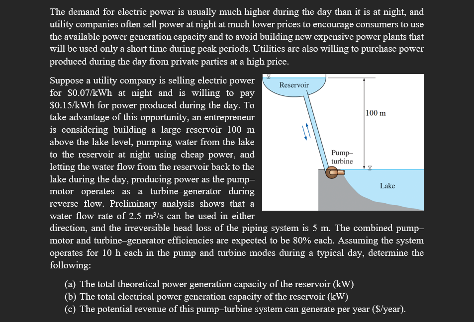 Solved The demand for electric power is usually much higher | Chegg.com