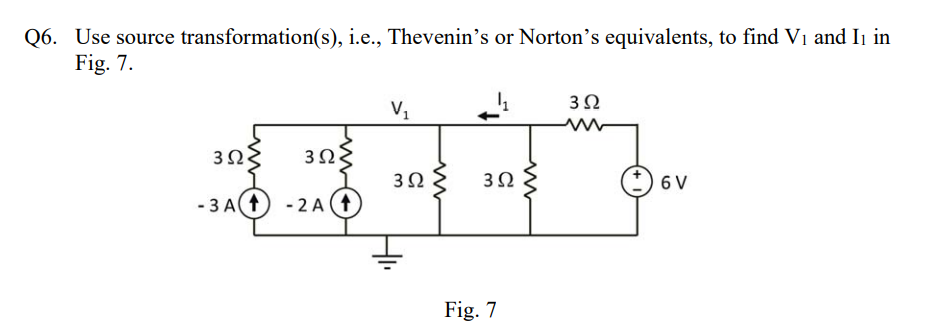 Solved Use source transformation(s), i.e., Thevenin’s or | Chegg.com
