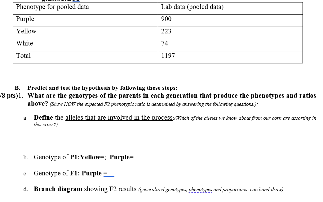 Solved Please I need the phenotype and ratio, also the | Chegg.com
