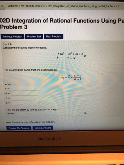 Solved webwork / ma116-006-umd-w19/02d integration of | Chegg.com