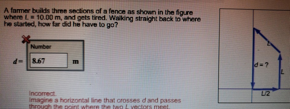 Solved A farmer builds three sections of a fence as shown in | Chegg.com