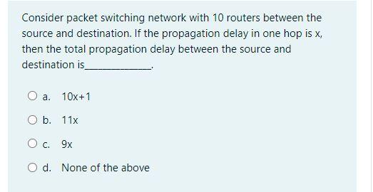 Solved Consider packet switching network with 10 routers | Chegg.com