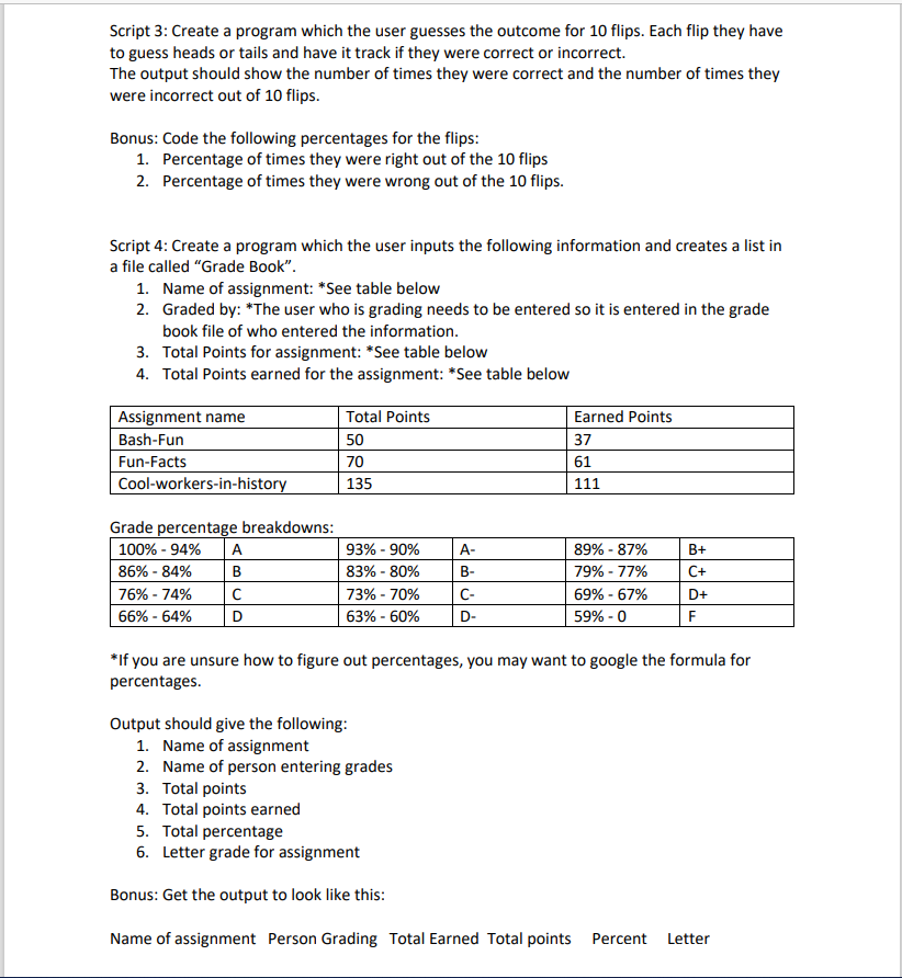 Solved Script 3: Create a program which the user guesses the | Chegg.com