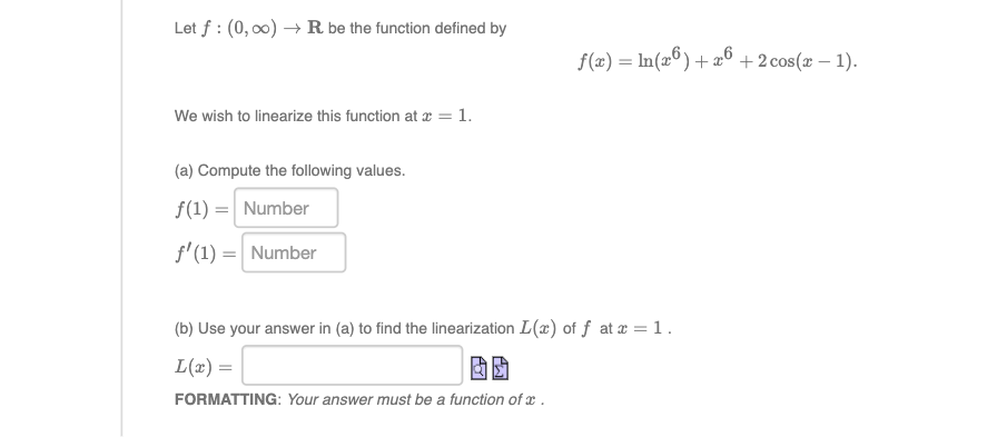 Solved Let f:(0,∞)→R be the function defined by | Chegg.com