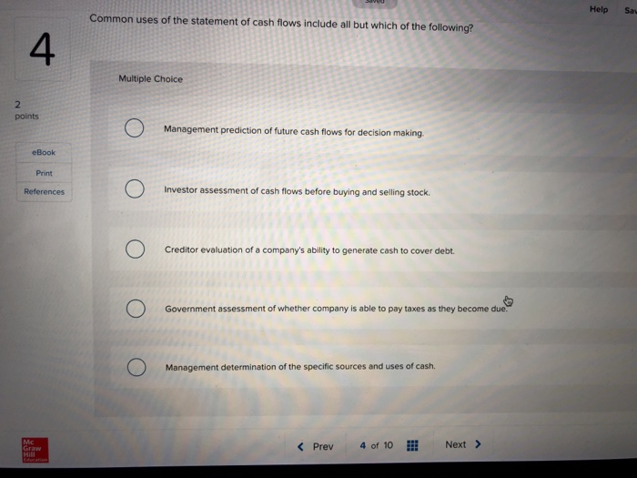 Solved The appropriate section in the statement of cash | Chegg.com