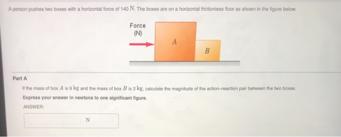 Solved A person pushes two boxes with a horizontal force of | Chegg.com Solved A person pushes two boxes with a horizontal force of | Chegg.com