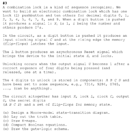Solved #3 A combination lock is a kind of sequence | Chegg.com