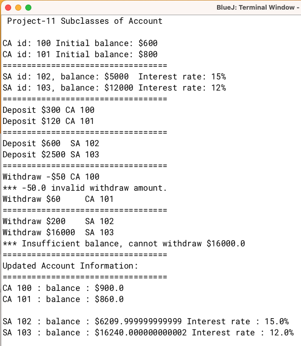 Solved In Java: ﻿Purpose: The purpose for this project is to | Chegg.com