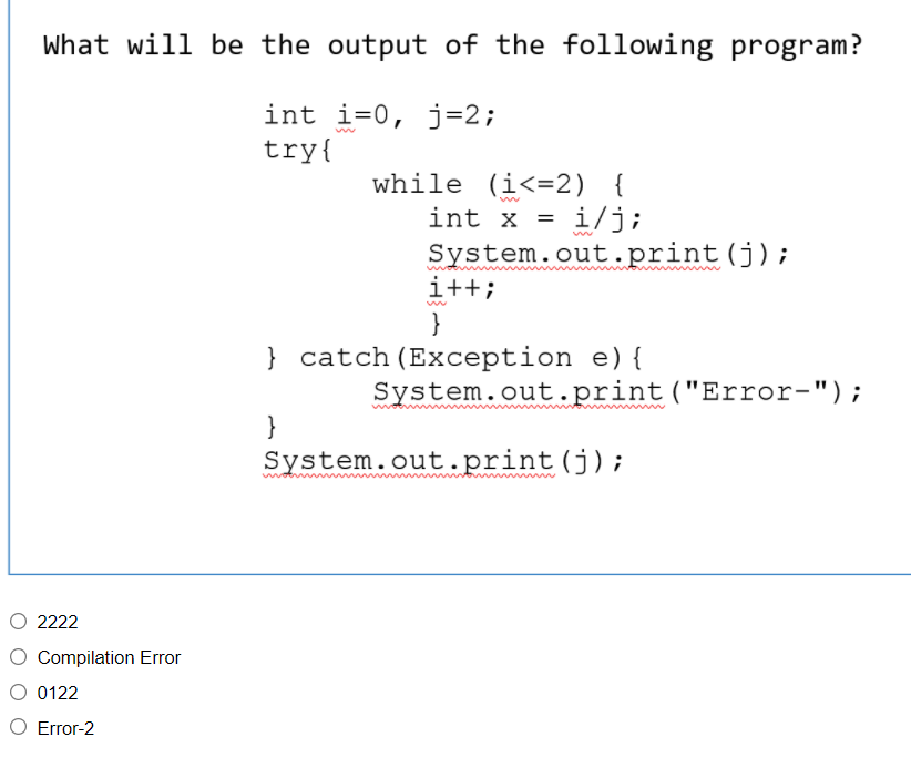 Solved What will be the output of the following program? int | Chegg.com