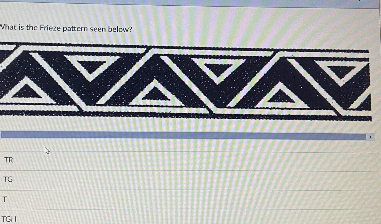 Solved What is the Frieze pattern seen below? VA TR TG T TGH | Chegg.com