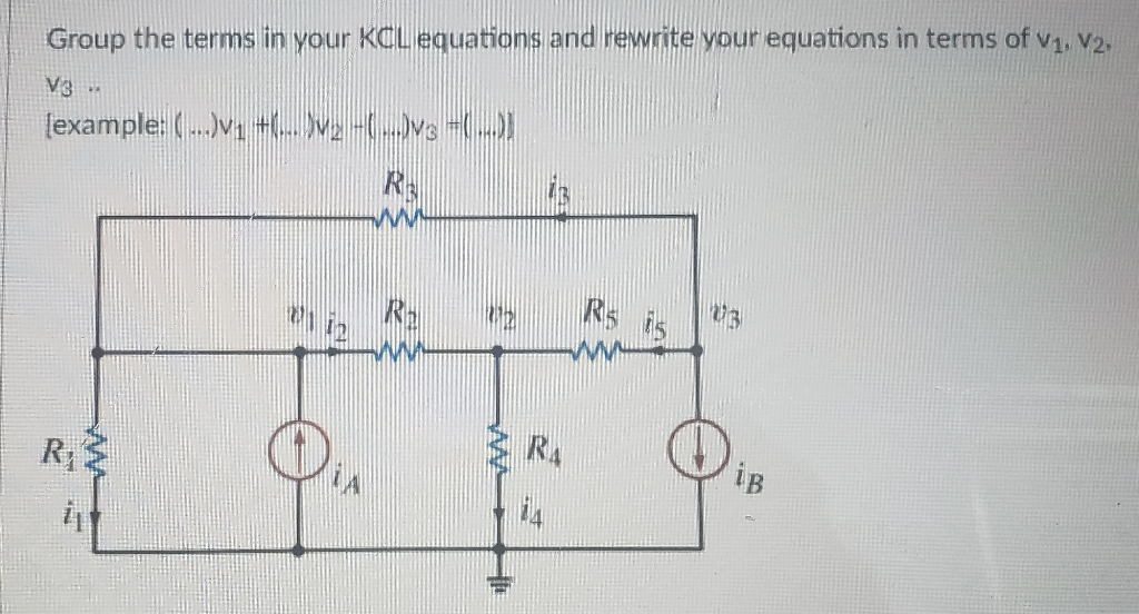 Solved Write KCL at each node: 1. in terms of the currents | Chegg.com