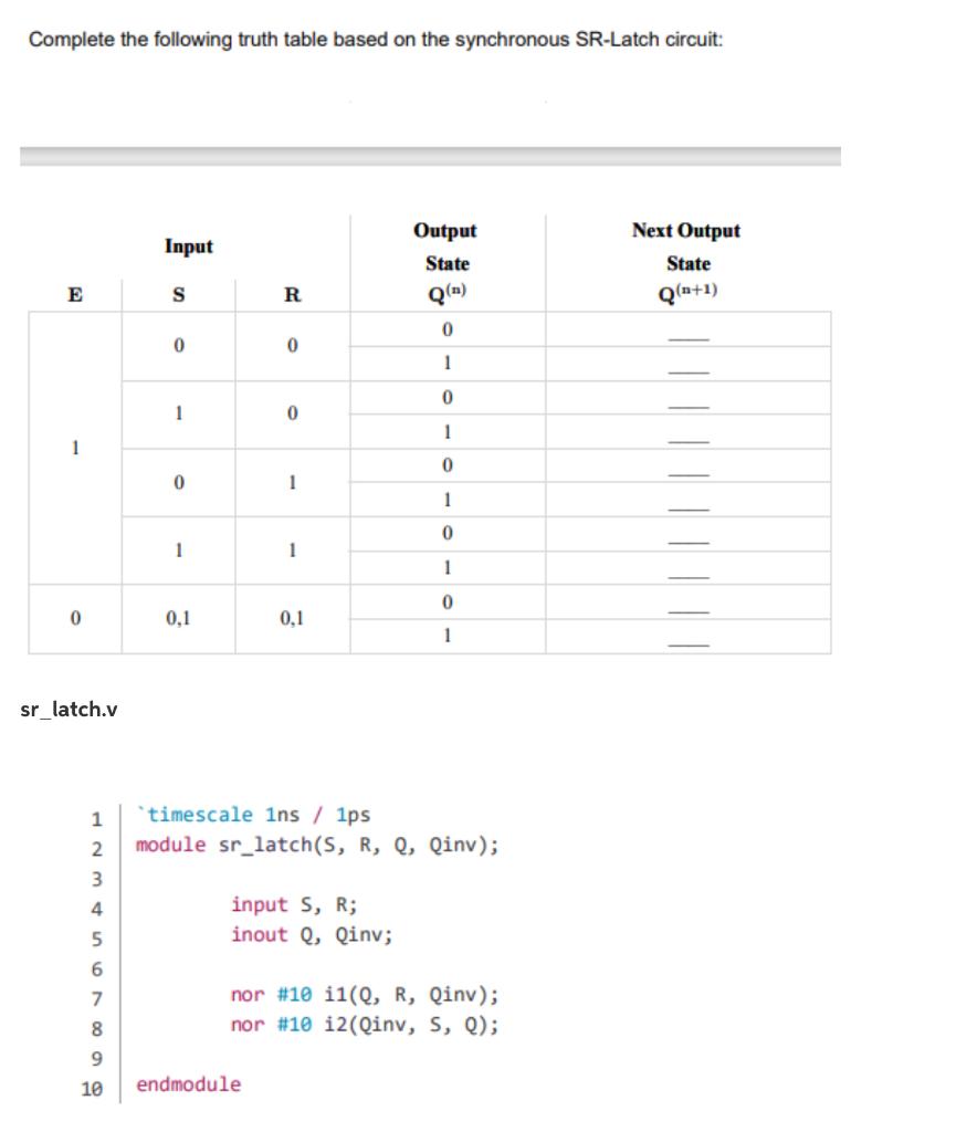 Solved Please help me complete the verilog code by following | Chegg.com