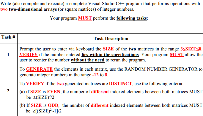 Solved Write (also compile and execute) a complete Visual | Chegg.com