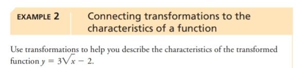Solved EXAMPLE 2 Connecting transformations to the | Chegg.com
