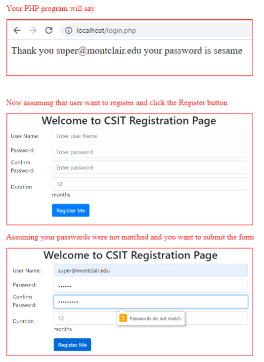 Solved In this homework you will create a login page. You | Chegg.com