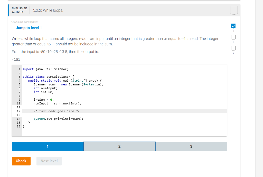 Solved Write A While Loop That Sums All Integers Read From Chegg