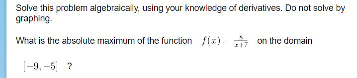 Solved Solve this problem algebraically, using your | Chegg.com