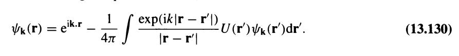 Obtain the radial integral equation (13.141) and the | Chegg.com