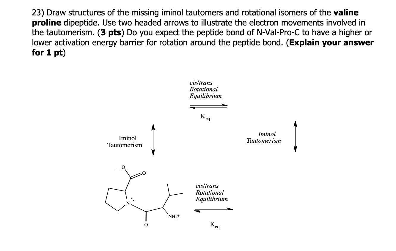 Solved 23) Draw structures of the missing iminol tautomers | Chegg.com