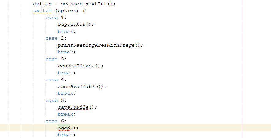 Solved option = scanner.nextInt(); switch (option) case 1: | Chegg.com