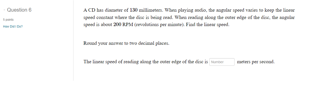 Solved A CD has diameter of 130 millimeters. When playing | Chegg.com