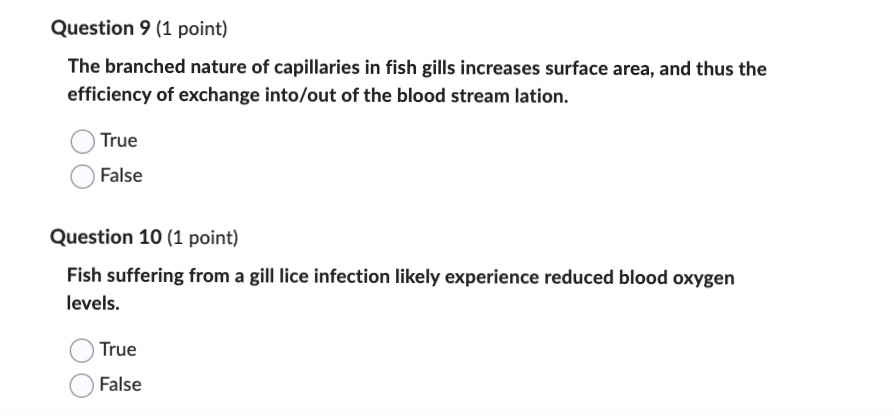 Solved The branched nature of capillaries in fish gills | Chegg.com
