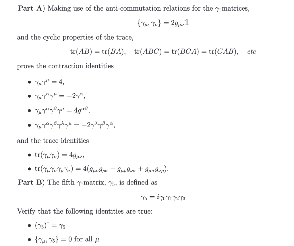 Solved Part A) Making use of the anti-commutation relations | Chegg.com