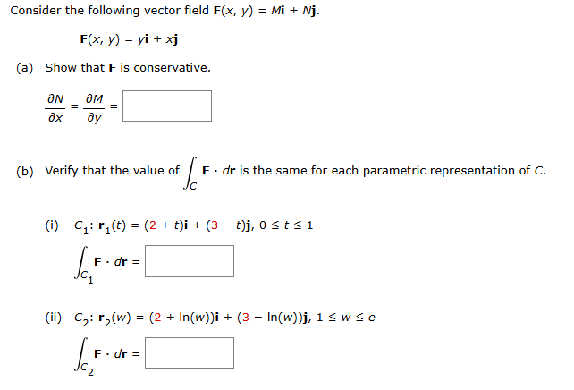 Solved by an EXPERT Consider the following vector field | Chegg.com