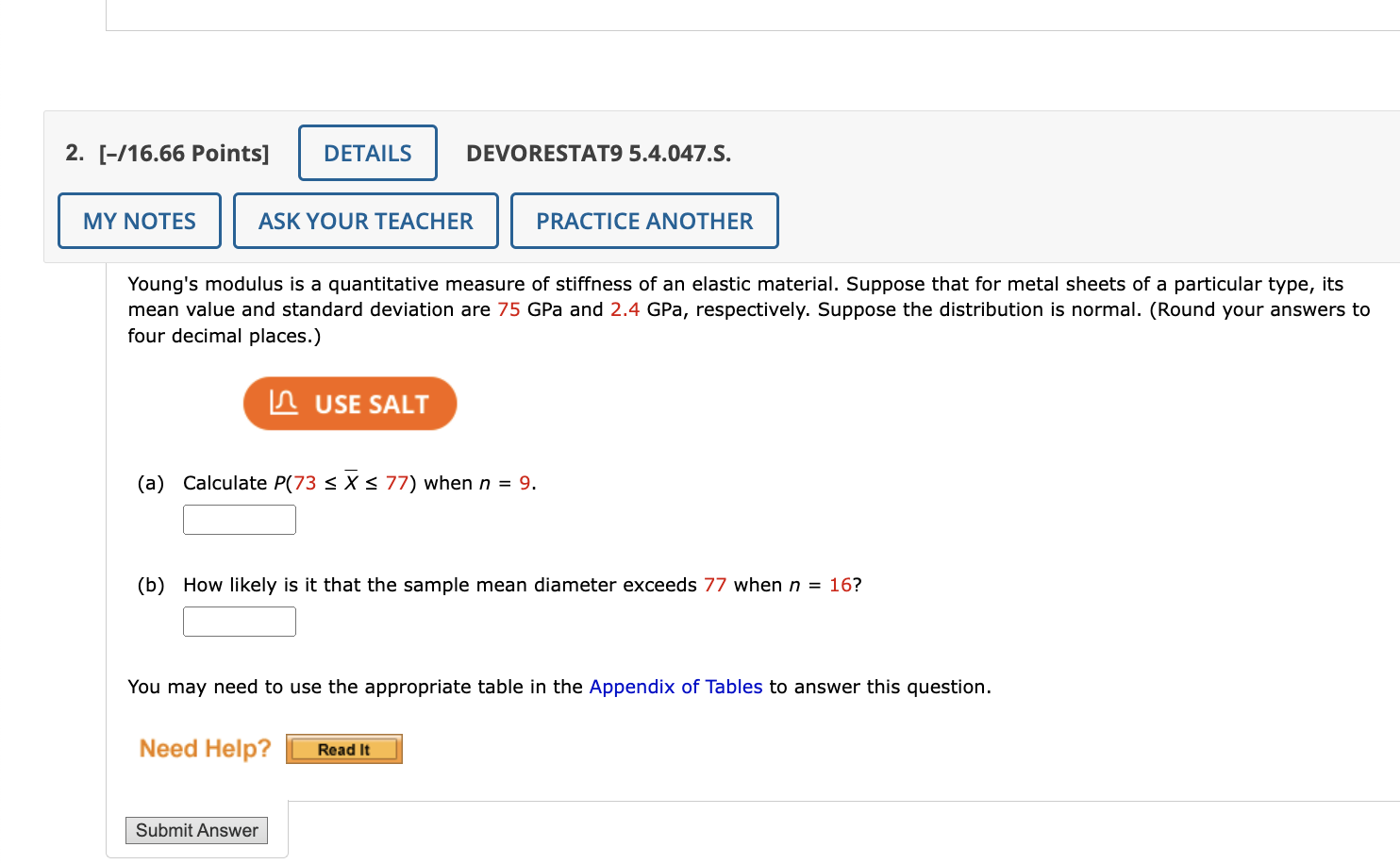 Solved 2. [-/16.66 Points] DETAILS DEVORESTAT9 5.4.047.S. MY | Chegg.com