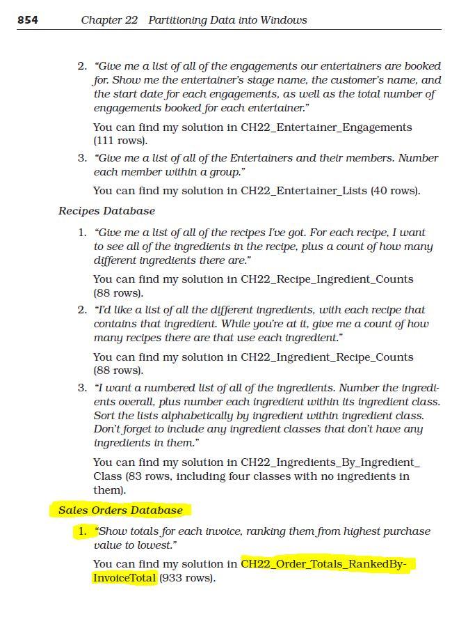 I need to see the solution for the book: SQL Queries | Chegg.com