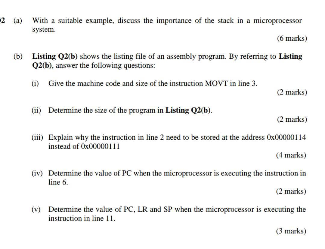 Solved (o marks) 1: 0x00000110 F8DFD038 2: 0x00000114 | Chegg.com