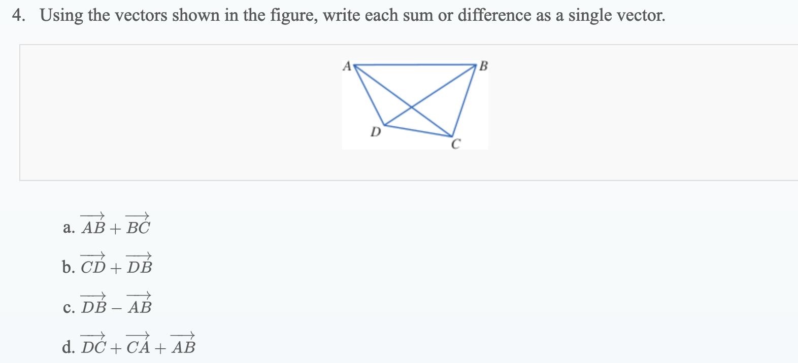 Solved 3. Name all the equal vectors in the parallelogram | Chegg.com