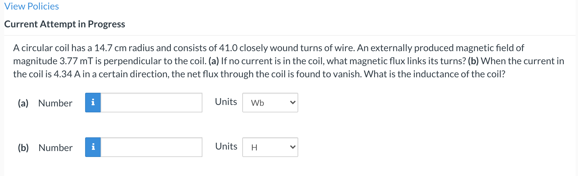 Solved View Policies Current Attempt in Progress A circular | Chegg.com