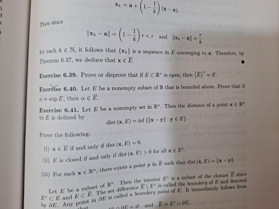 Solved xk=a+(1−k1)(x−a) Then since ∥xk−a∥=(1−k1)r0 for all | Chegg.com