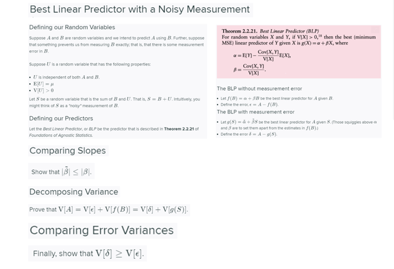 Solved Best Linear Predictor with a Noisy Measurement | Chegg.com
