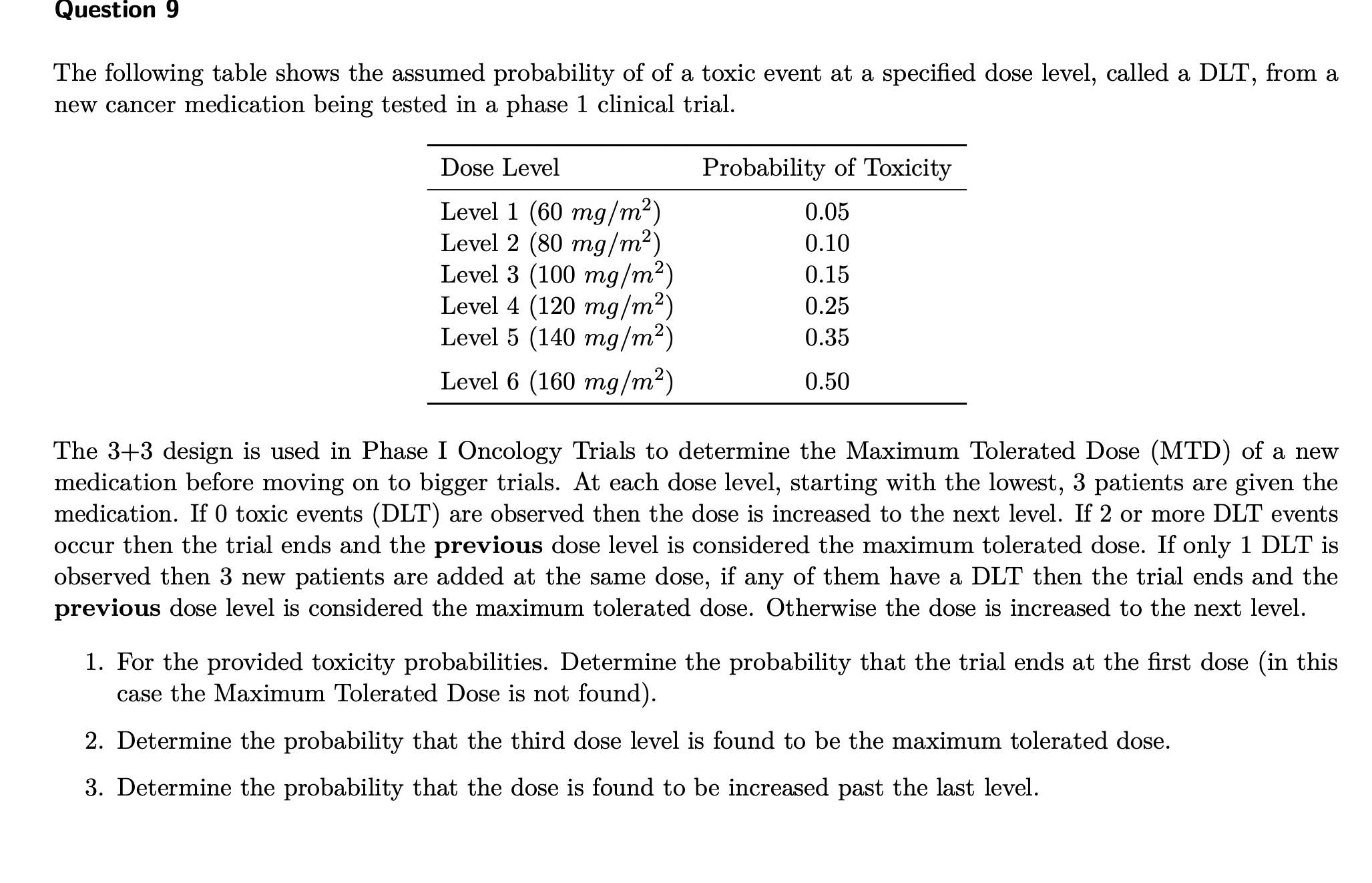 Solved The following table shows the assumed probability of | Chegg.com