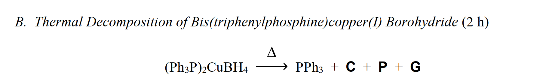 Solved B. Thermal Decomposition of | Chegg.com