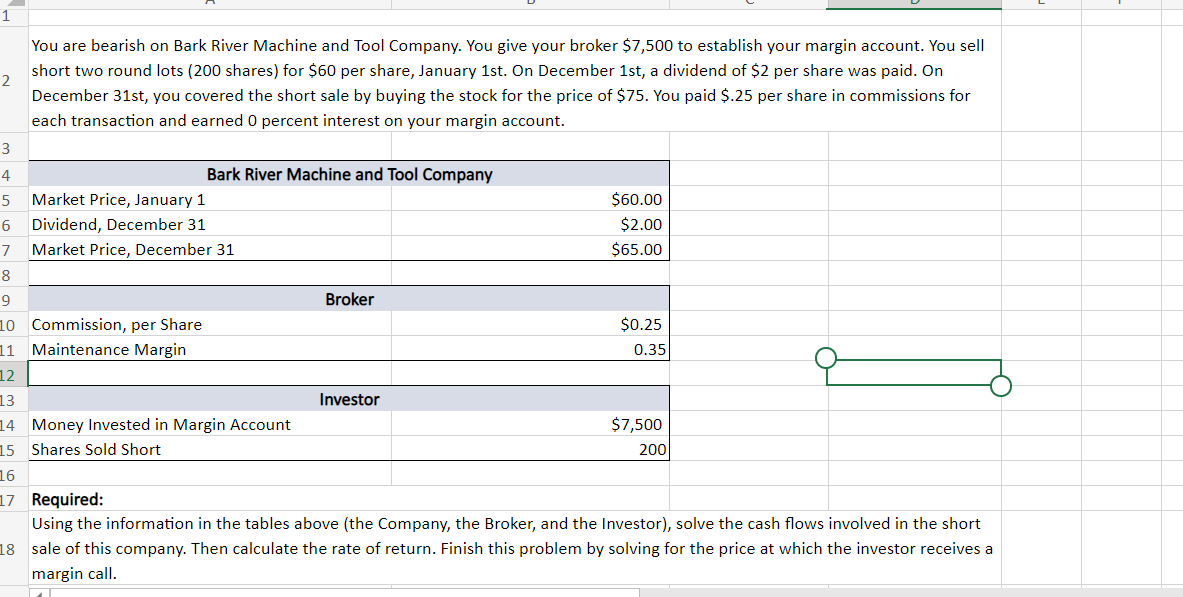 Solved You are bearish on Bark River Machine and Tool | Chegg.com