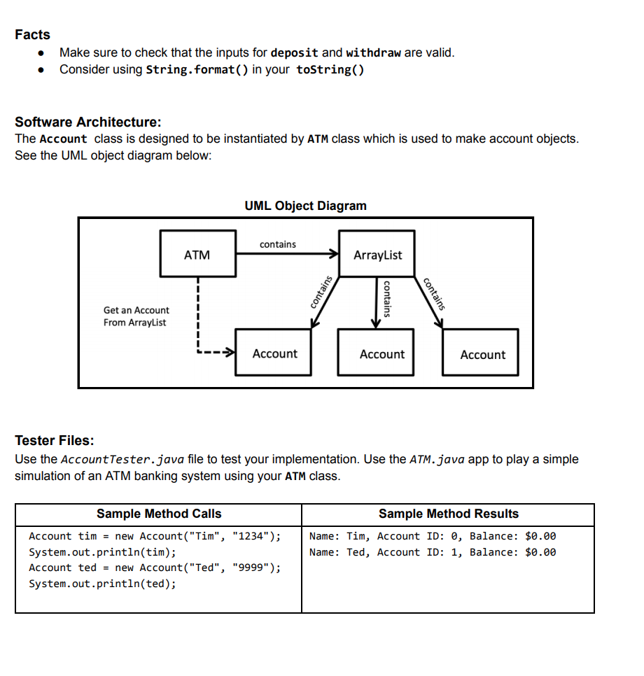 Problem 4: ATM Banking (10 points) (Software | Chegg.com