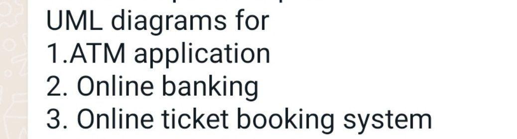 Solved UML diagrams for 1.ATM application 2. Online banking | Chegg.com