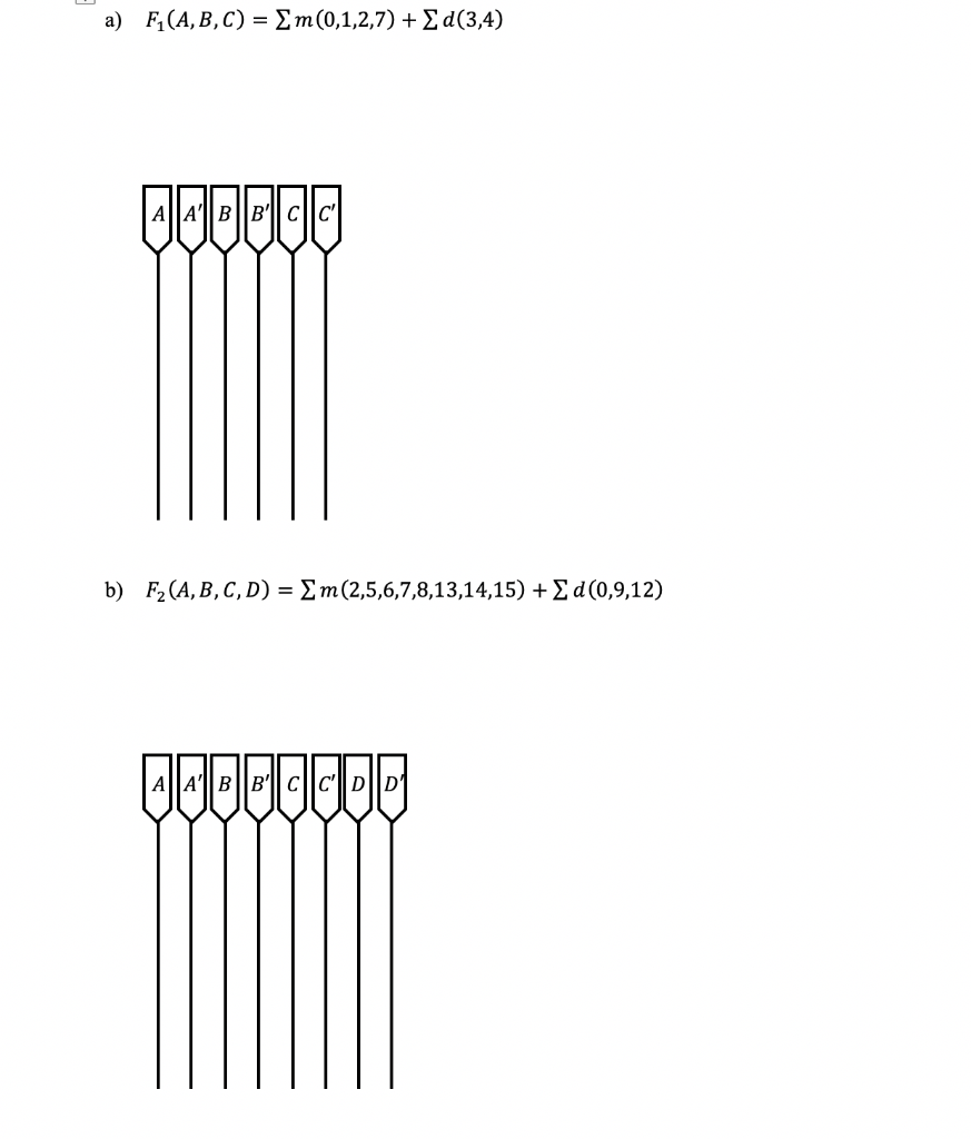 Solved Use K-maps to reduce the expressions shown below. | Chegg.com
