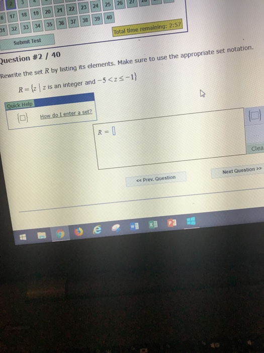 Solved Rewrite the set R by listing it’s elements. Make sure | Chegg.com