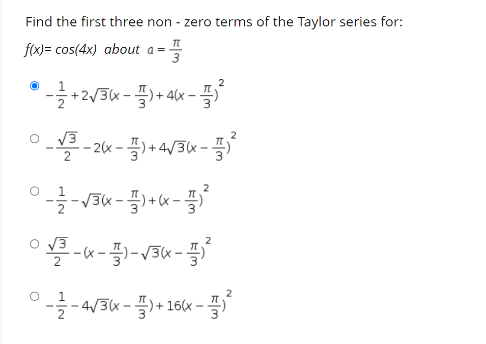 Solved COS[x2]-1 Use a known Taylor series to conjecture the | Chegg.com