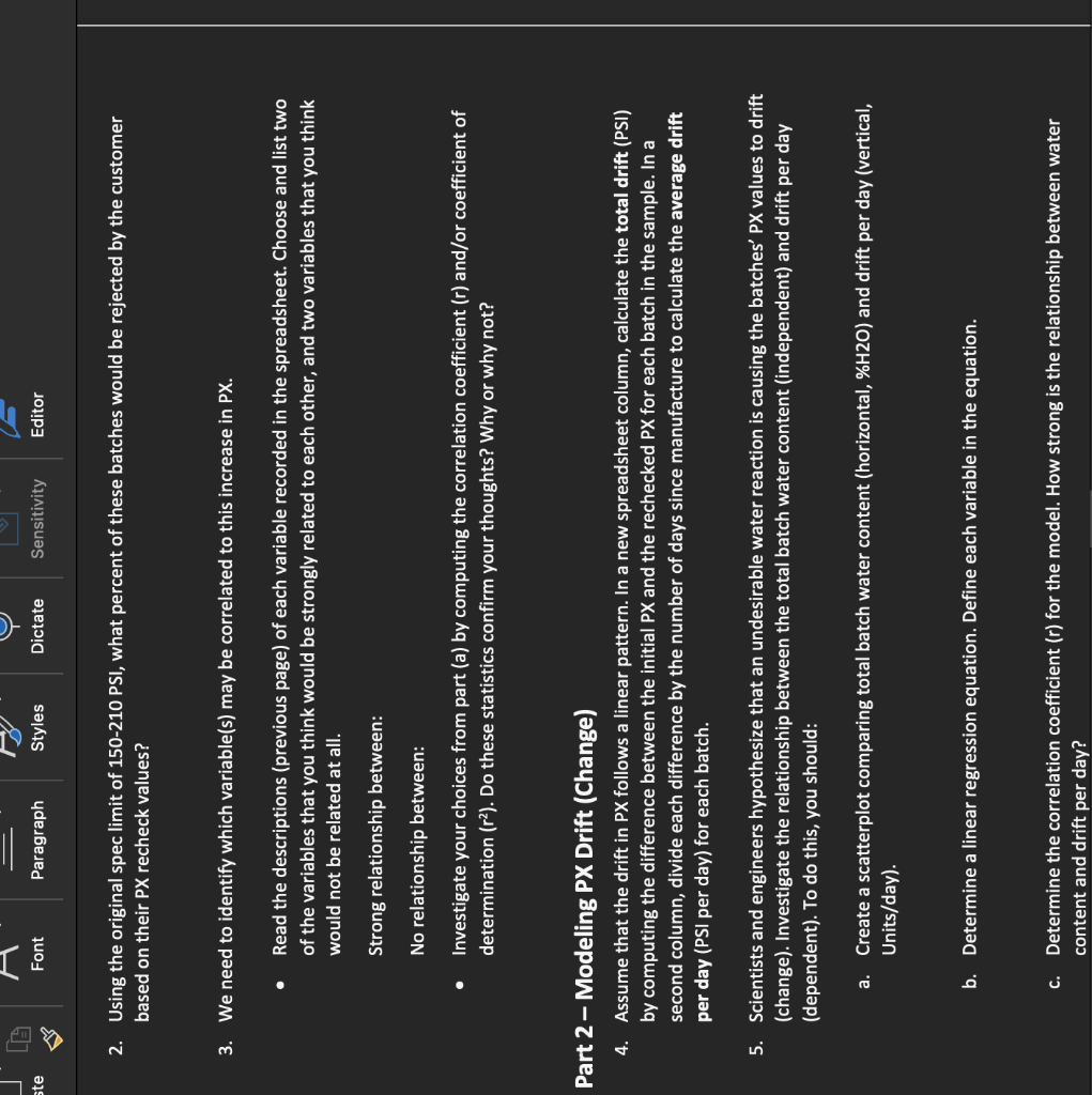 Solved A ste Font Paragraph Styles Dictate Sensitivity | Chegg.com