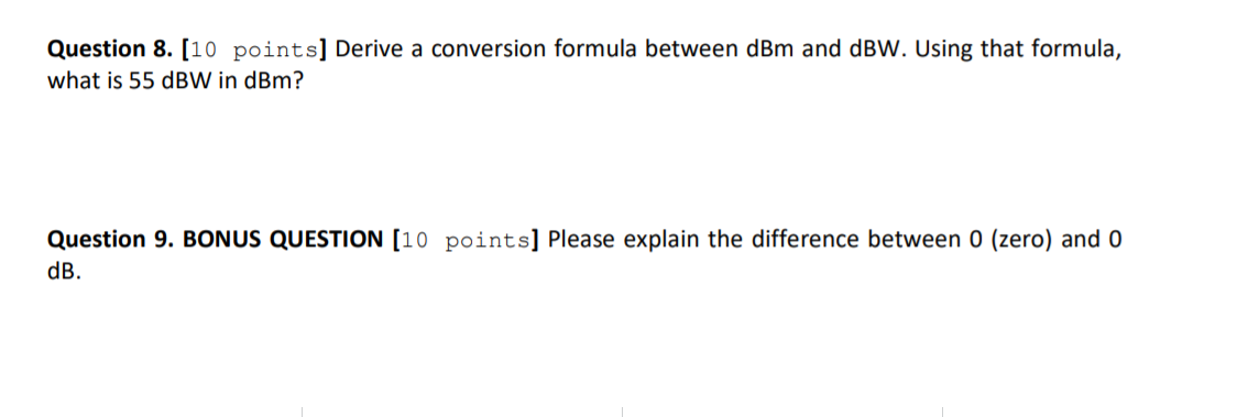 Solved Question 8. (10 points] Derive a conversion formula | Chegg.com