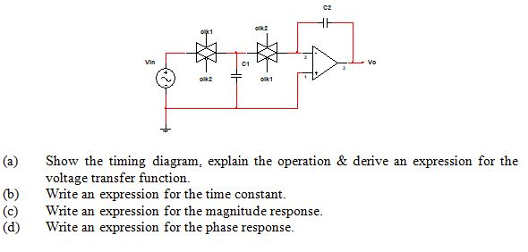 Consider the switched capacitor inverting integrator | Chegg.com