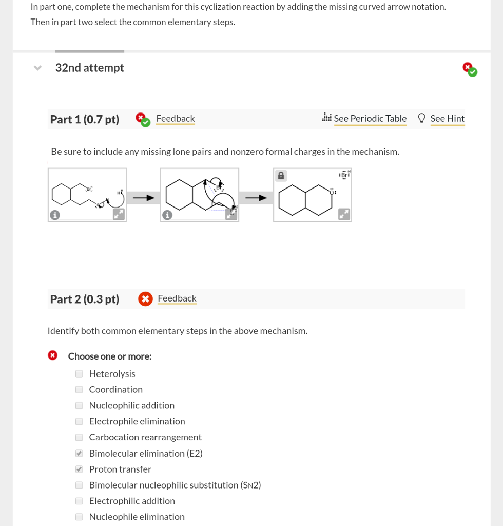 Solved In part one, complete the mechanism for this | Chegg.com